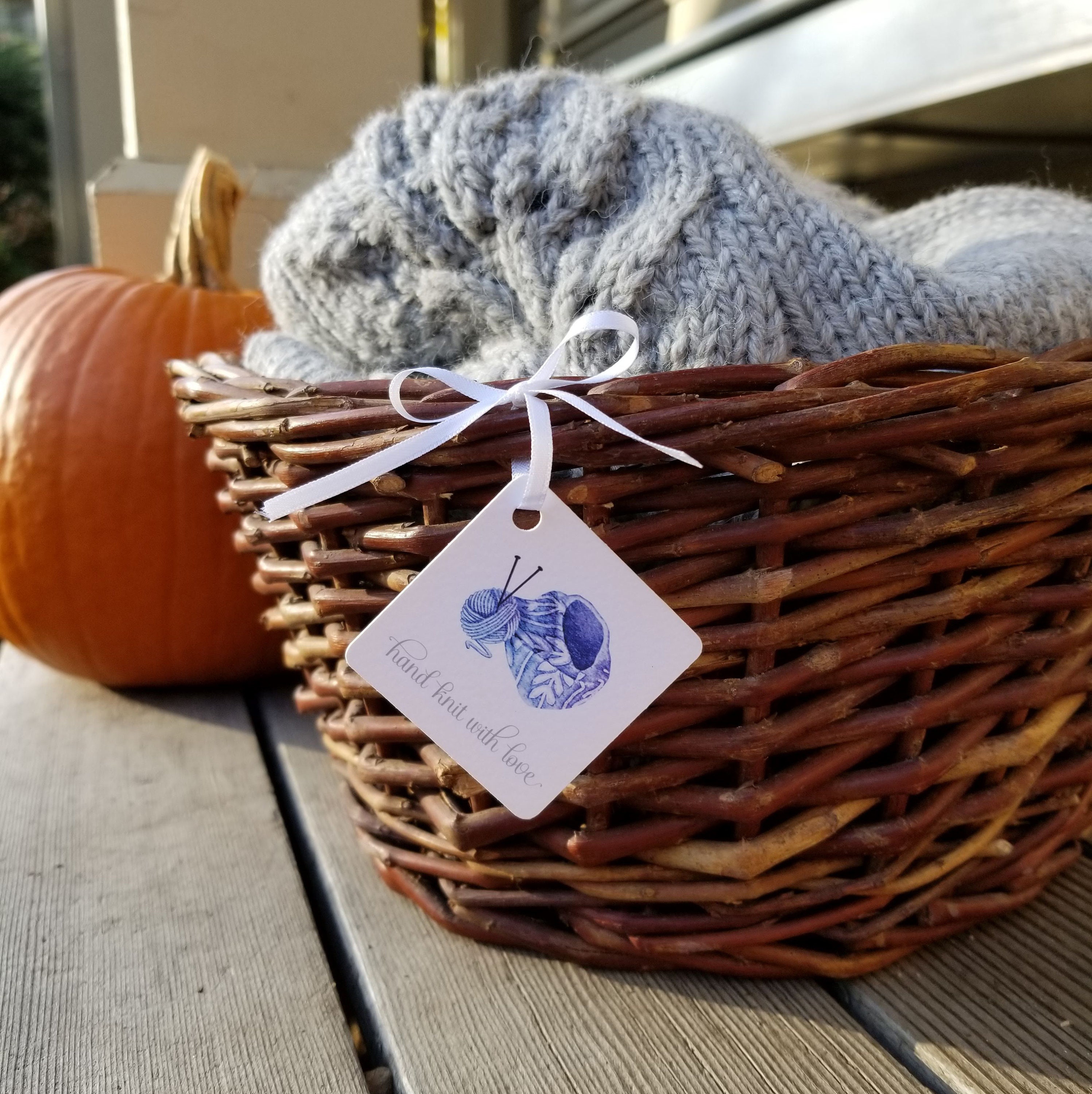 4 Knit Gift Tags in "wisteria" Colors - Etsy