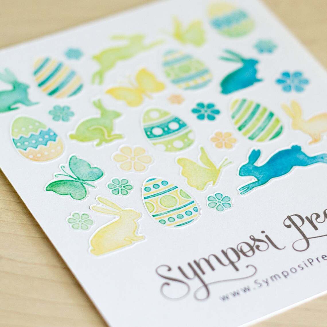 Bunnies & Eggs Easter Stickers in spring - Etsy