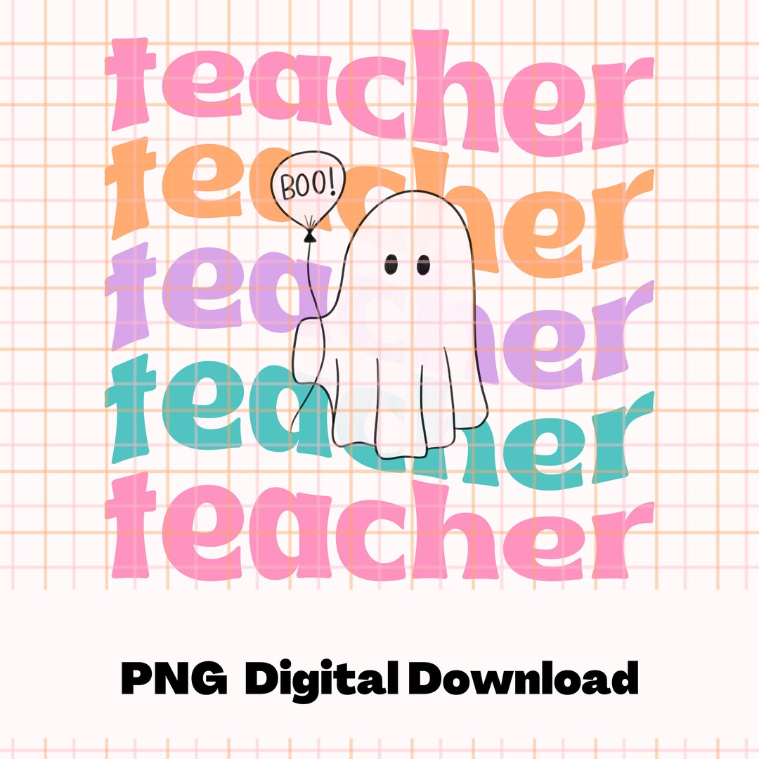 Teacher Ghost PNG Digital Download, Teacher Ghost Png, Halloween Png ...