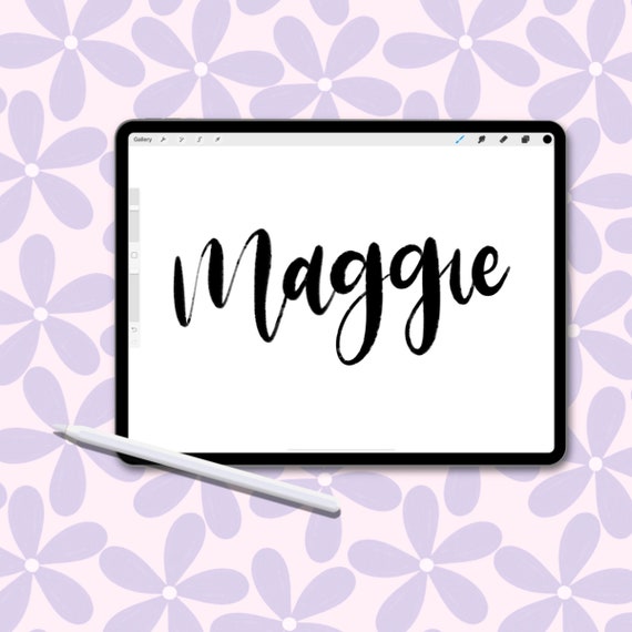 Maggie Procreate Brush Procreate Brush Lettering Brush Hand - Etsy