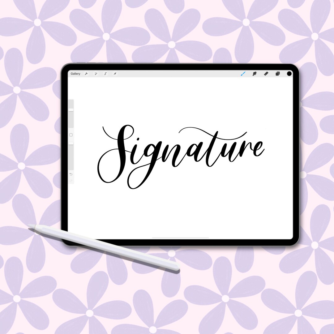 Signature Procreate Brush, Calligraphy Brush, Calligraphy Procreate ...