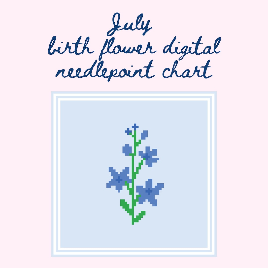 Needlepoint Charts | July Birth Month Flower Needlepoint Charts ...