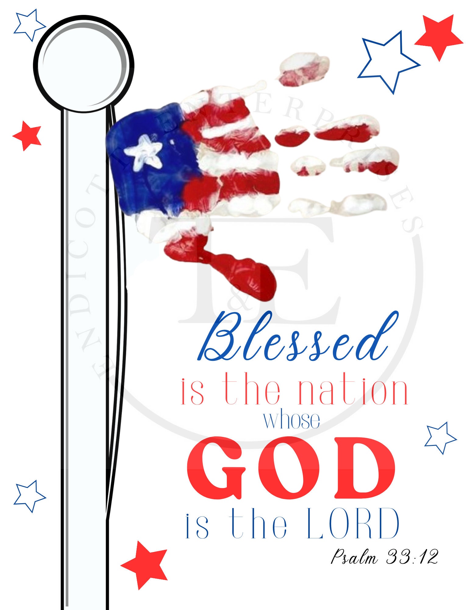 4th of July Christian Activity Coloring Painting Pages (two) Flag ...