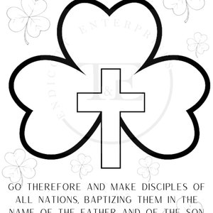 St. Patrick's Day Christian Activity Coloring Pages (two) Father, Son ...