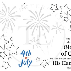 4th of July Christian Activity Coloring Painting Pages (two) Flag ...