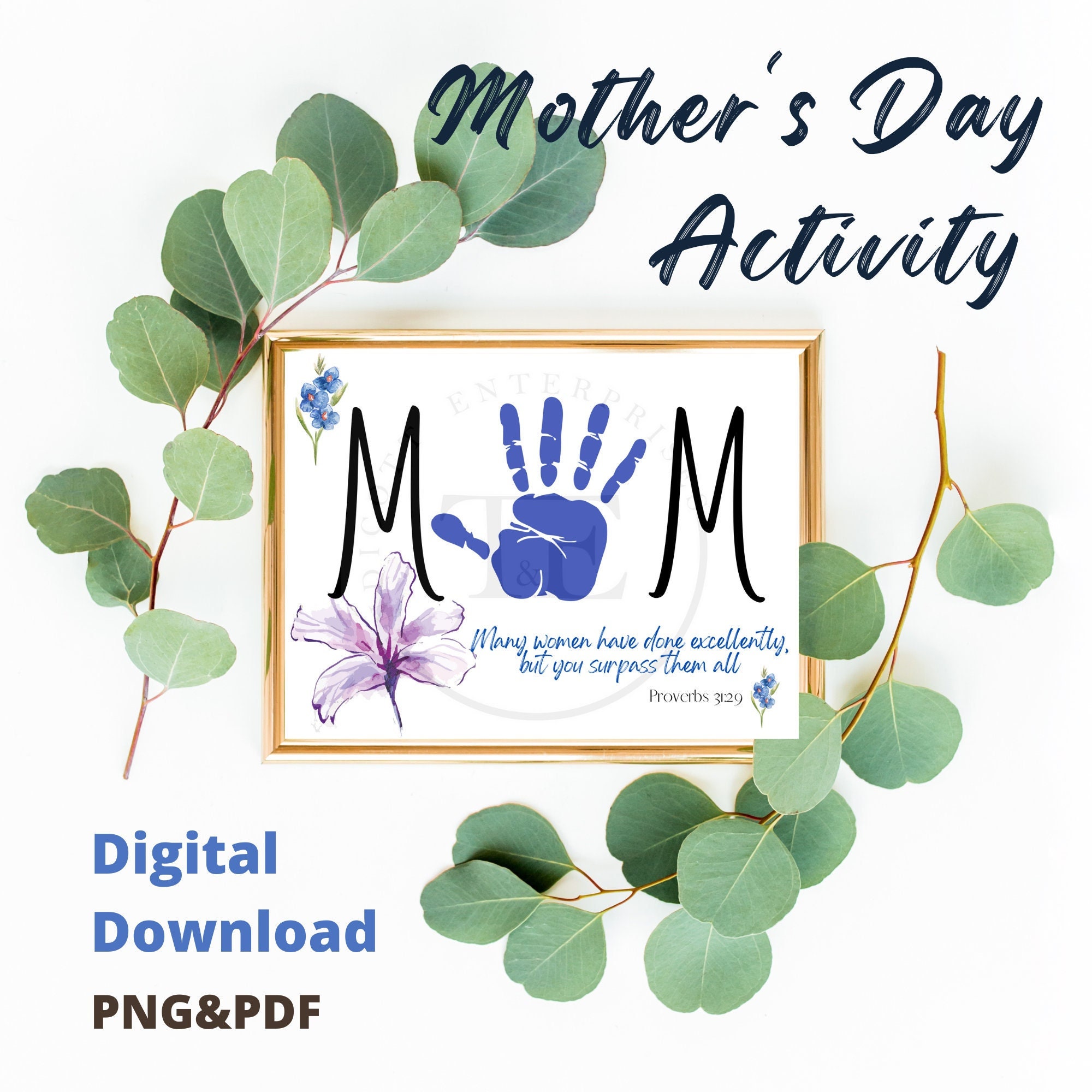 Mother's Day Handprint Art, Christian, Religious, Mommy Handprint Art ...