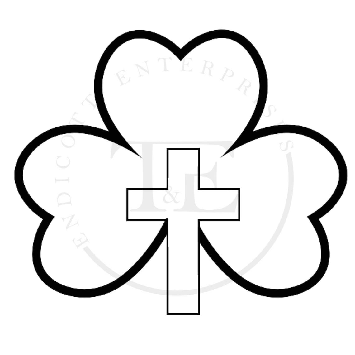 St Patricks Day Clover Shamrock Cross Christian St Pattys Religious ...