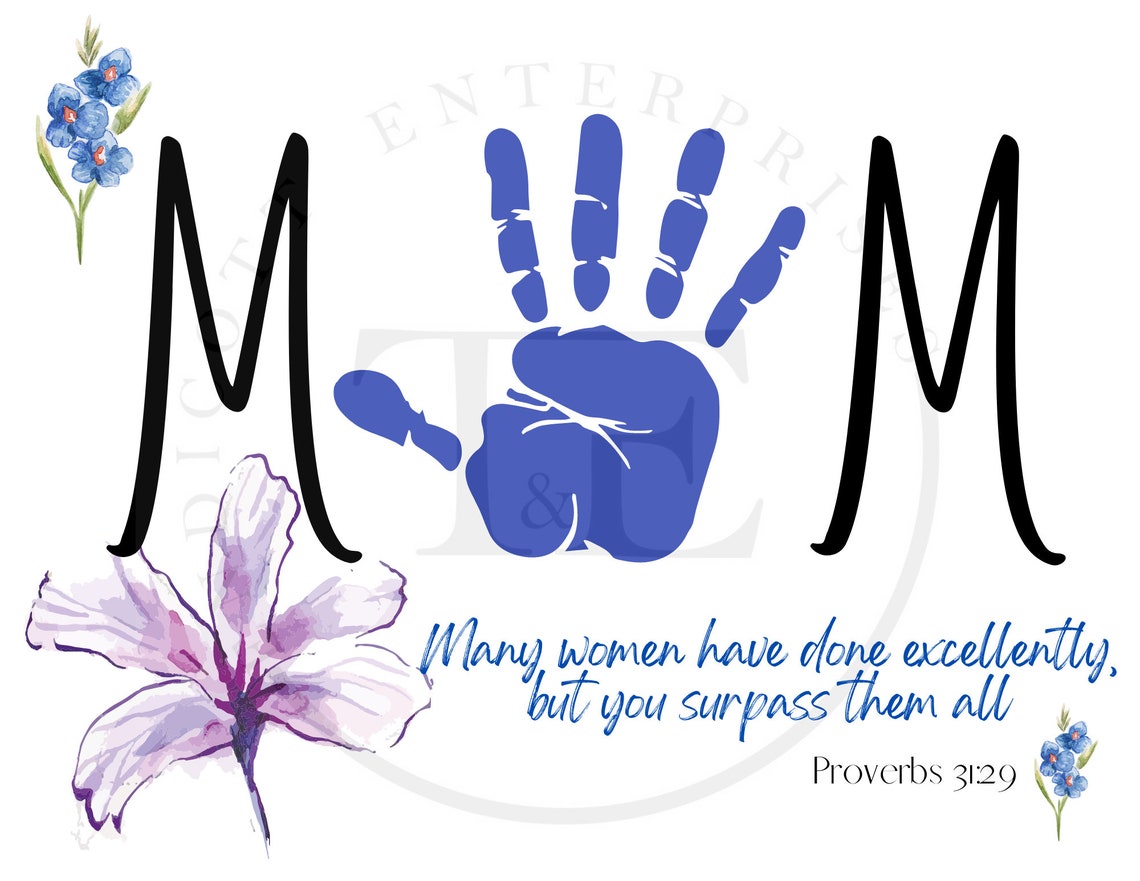 Mother's Day Handprint Art, Christian, Religious, Mommy Handprint Art ...