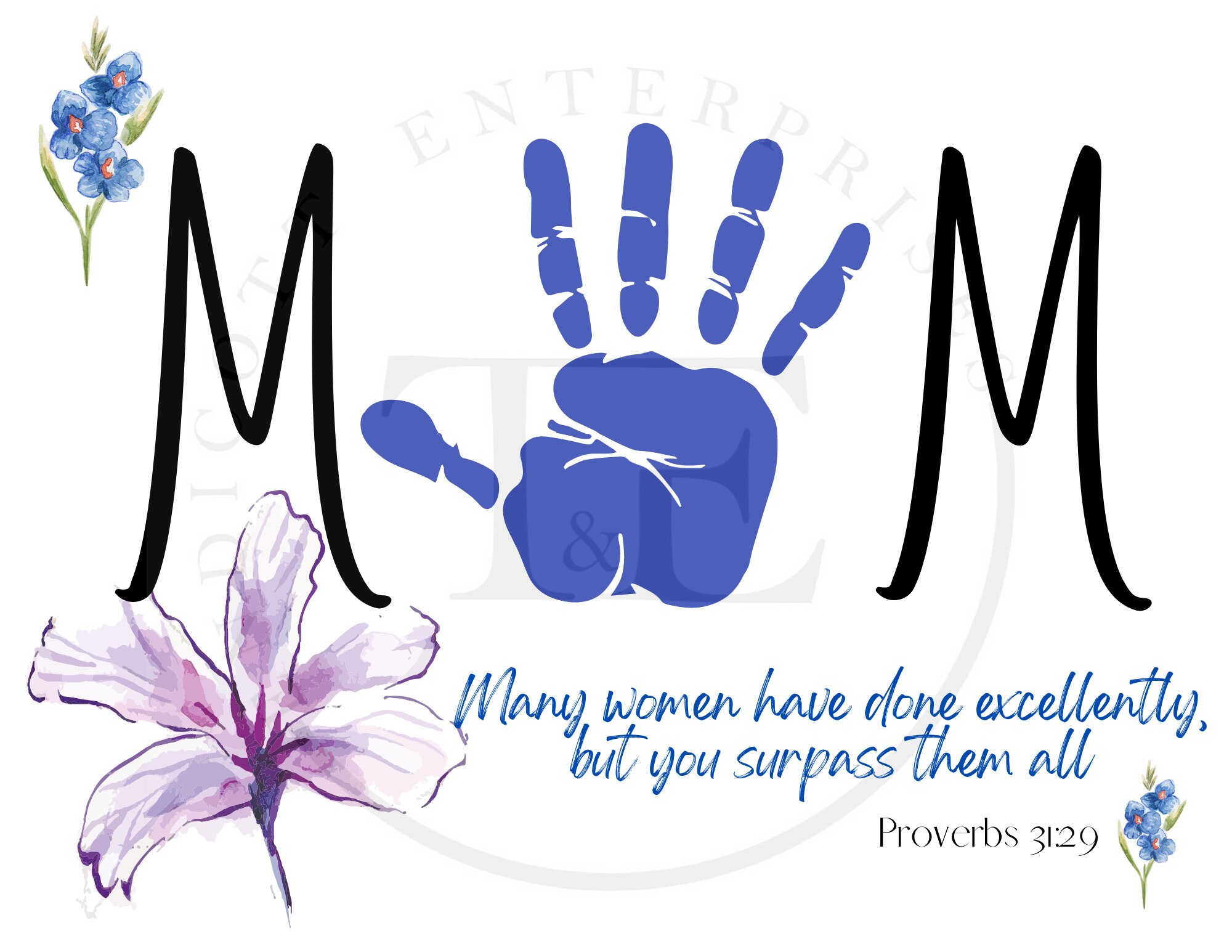 Mother's Day Handprint Art, Christian, Religious, Mommy Handprint Art ...