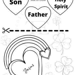 St. Patrick's Day Christian Activity Coloring Pages (two) Father, Son ...