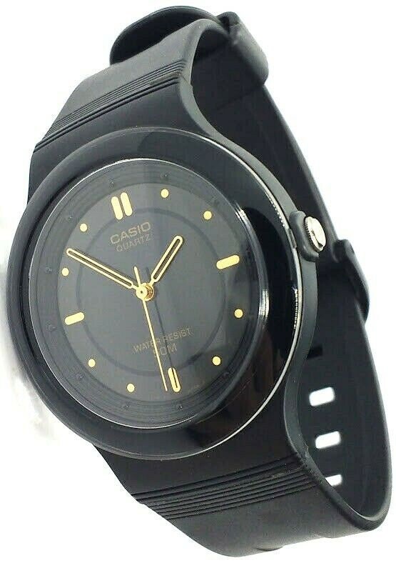 1994 Casio MW-56 Module 705 Men's Watch Lightweight Gold Tone Markers ...