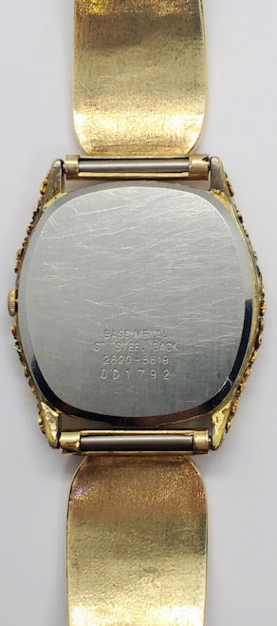 Vintage 1980 Men's Seiko Quartz Gold Nugget Embelishe… - Gem