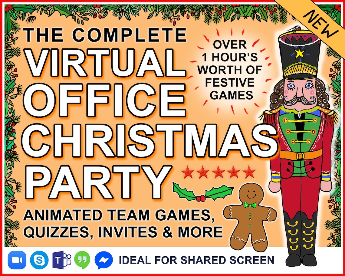 Complete Work Christmas Party Pack Virtual Staff Party End - Etsy UK