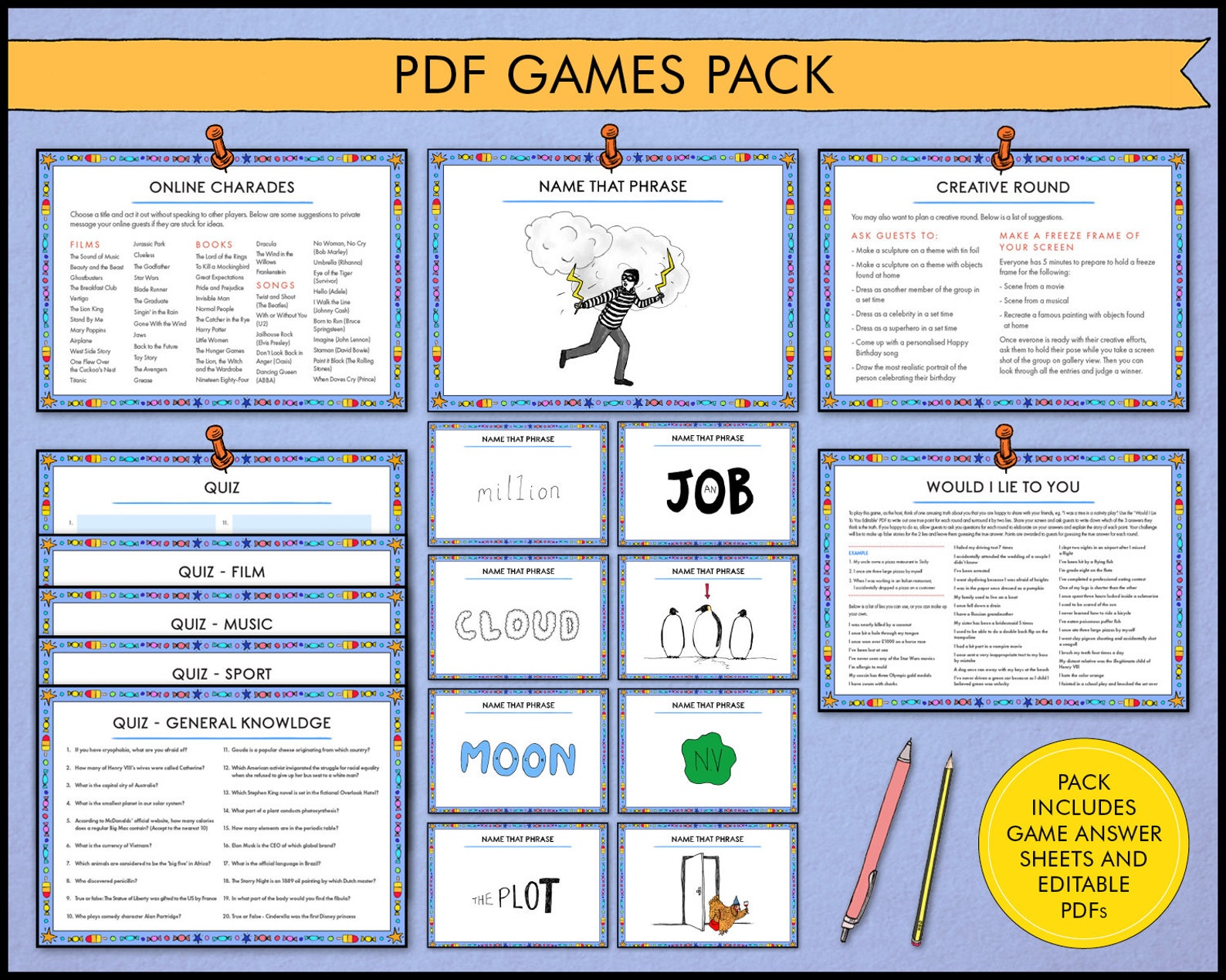 New Virtual Birthday Party Pack, Birthday Invites, Online Games, Quiz ...