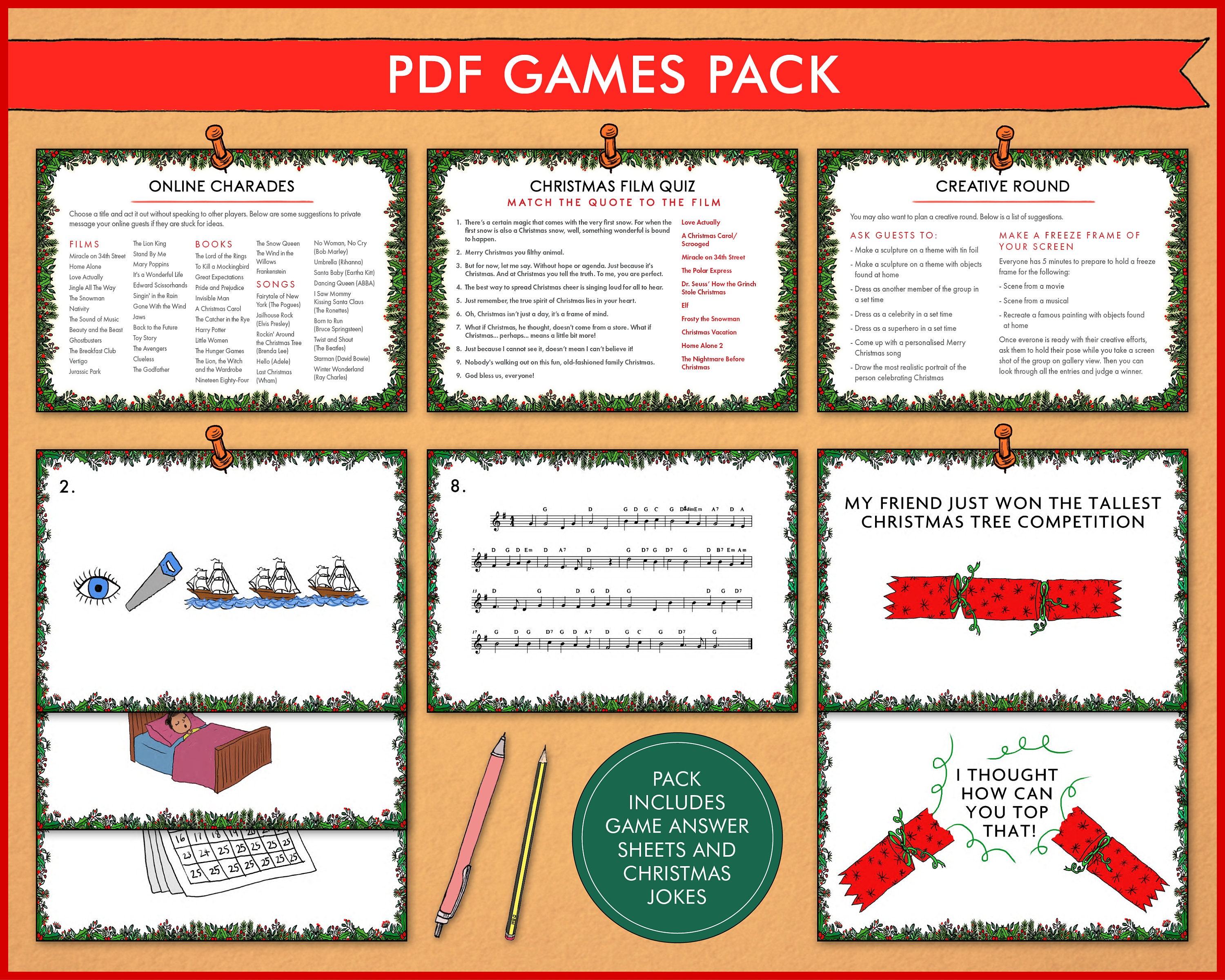 Complete Work Christmas Party Pack Virtual Staff Party End - Etsy UK