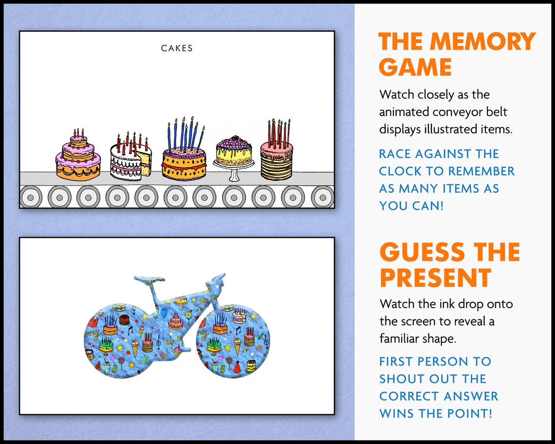 Children's Virtual Birthday Online Animated Games Party Pack Editable ...