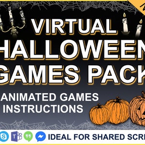 Virtual Halloween Games Pack, Online Shared Screen Animations, Trick or ...