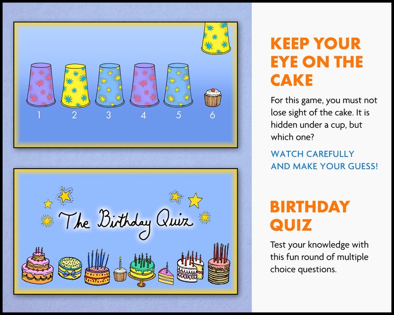 Children's Virtual Birthday Online Animated Games Party - Etsy