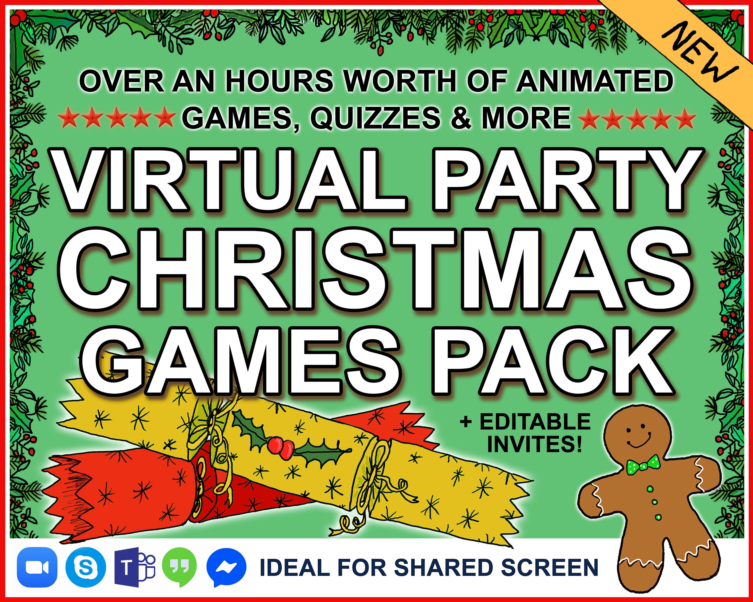 Animated Christmas Games Pack Virtual Xmas Party, 2024 Christmas, Work ...
