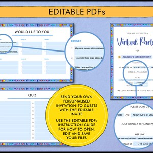New Virtual Birthday Party Pack, Birthday Invites, Online Games, Quiz ...