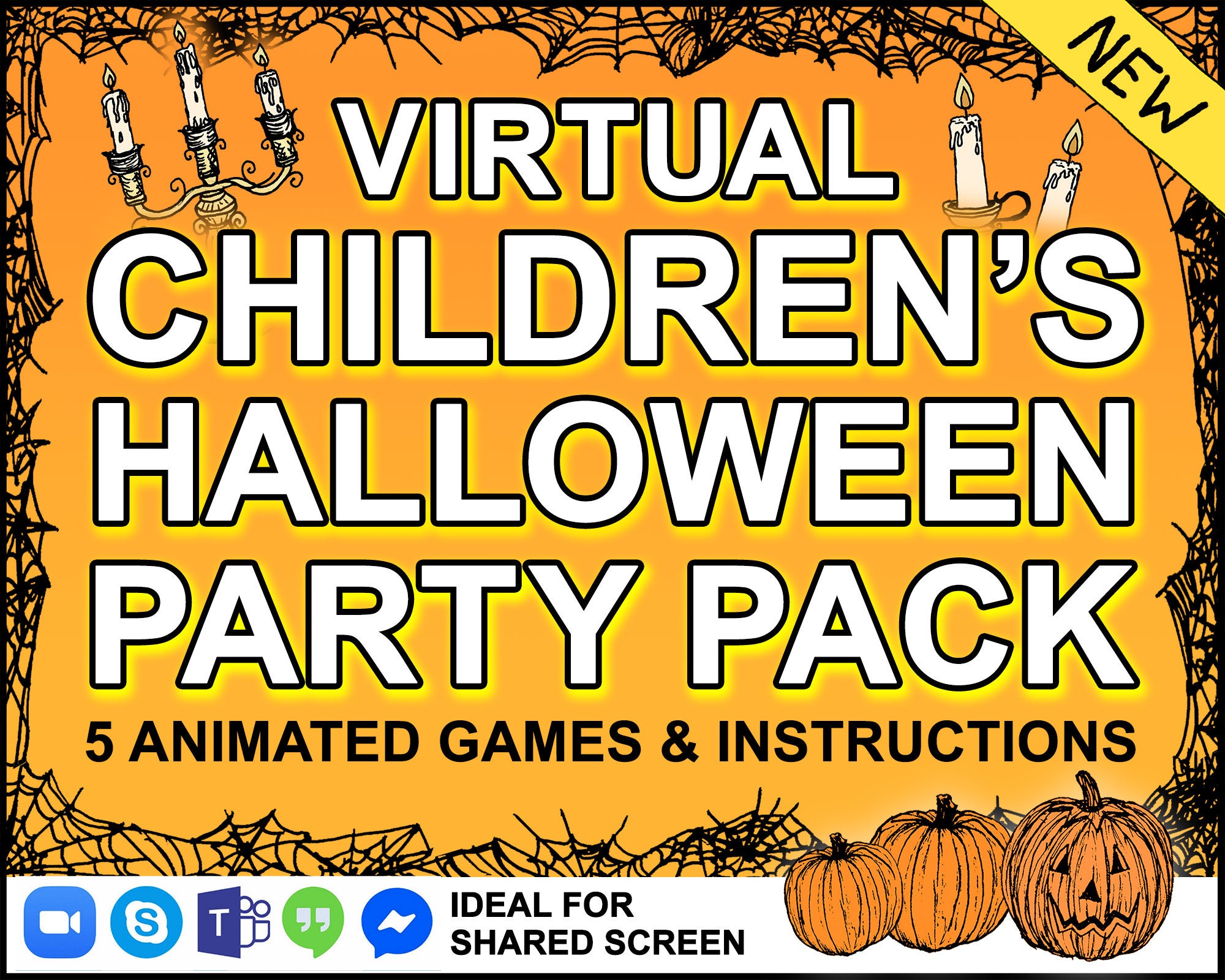 Kids Halloween Virtual Games Pack, Children's Halloween Safe Online ...