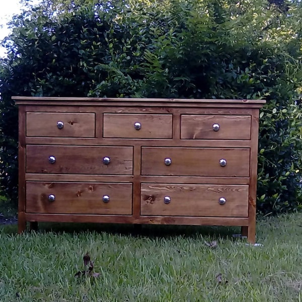 Solid Wood Dresser - Etsy
