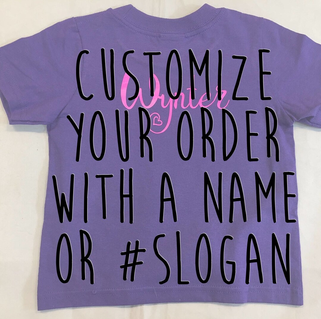 Customize Any Shirt With a Name on the Back - Etsy