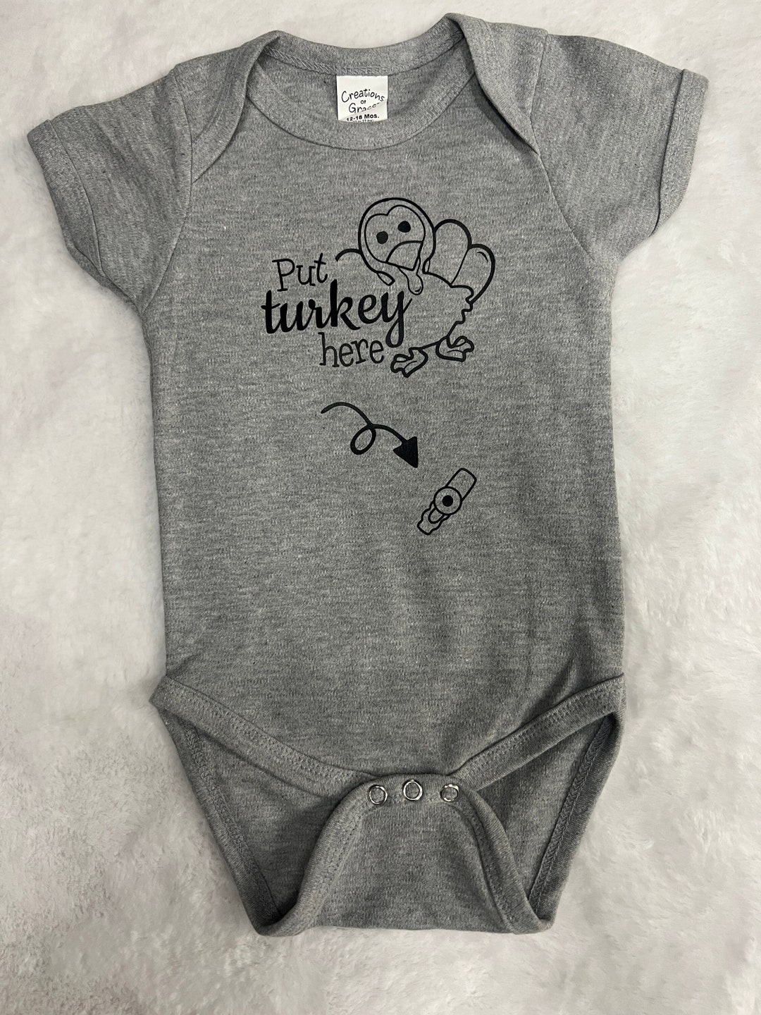 Thanksgiving Tubie Shirt: "put Turkey Here" Funny Feeding Tube Bodysuit ...