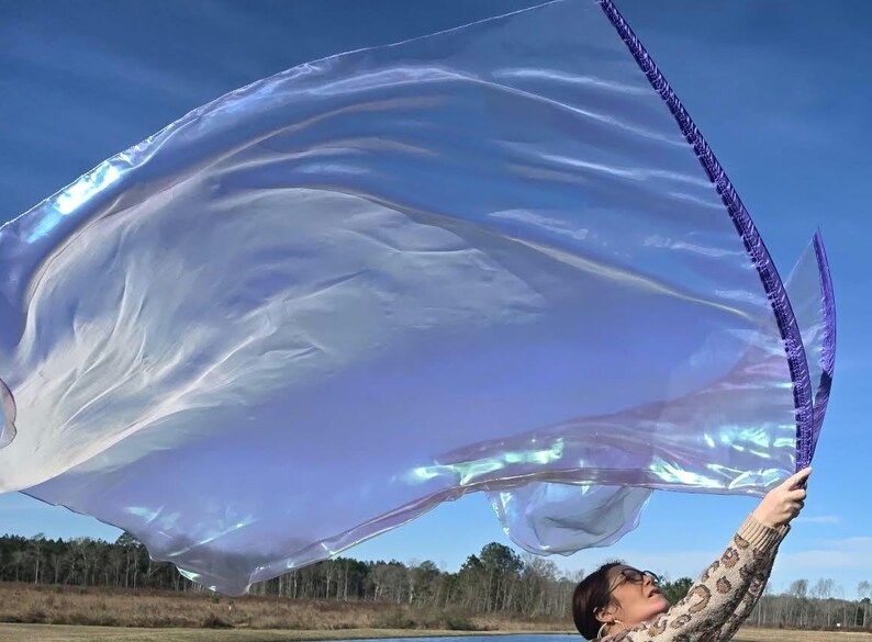 Handmade Iridescent Pearl Organza Worship Flags – Set of 2 - Etsy