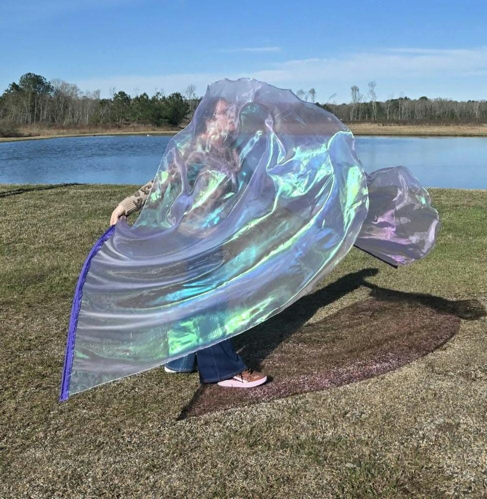Handmade Iridescent Pearl Organza Worship Flags – Set of 2 - Etsy