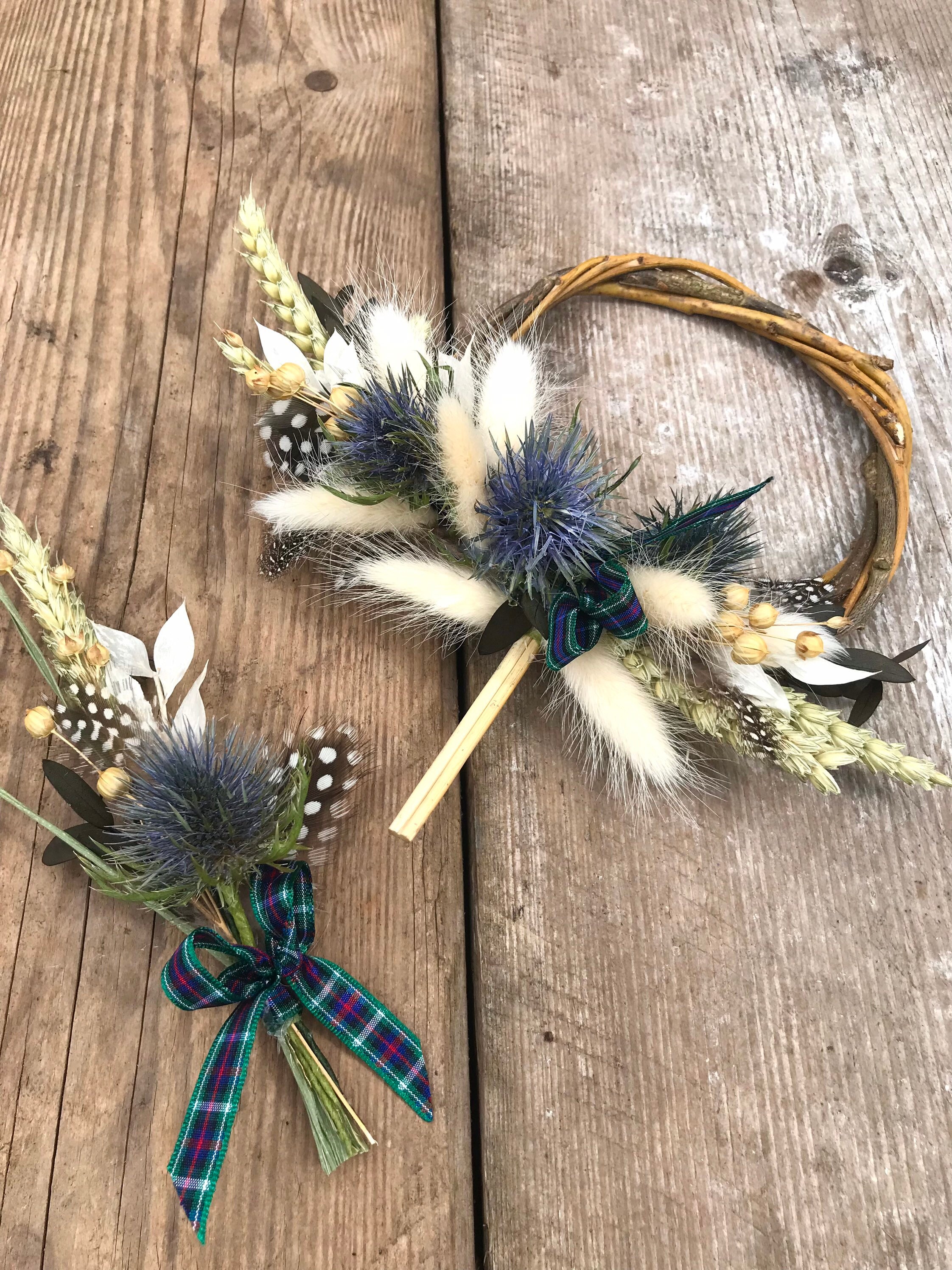 Thistle Dried Flower Cake Topper Scottish Themed Cake - Etsy