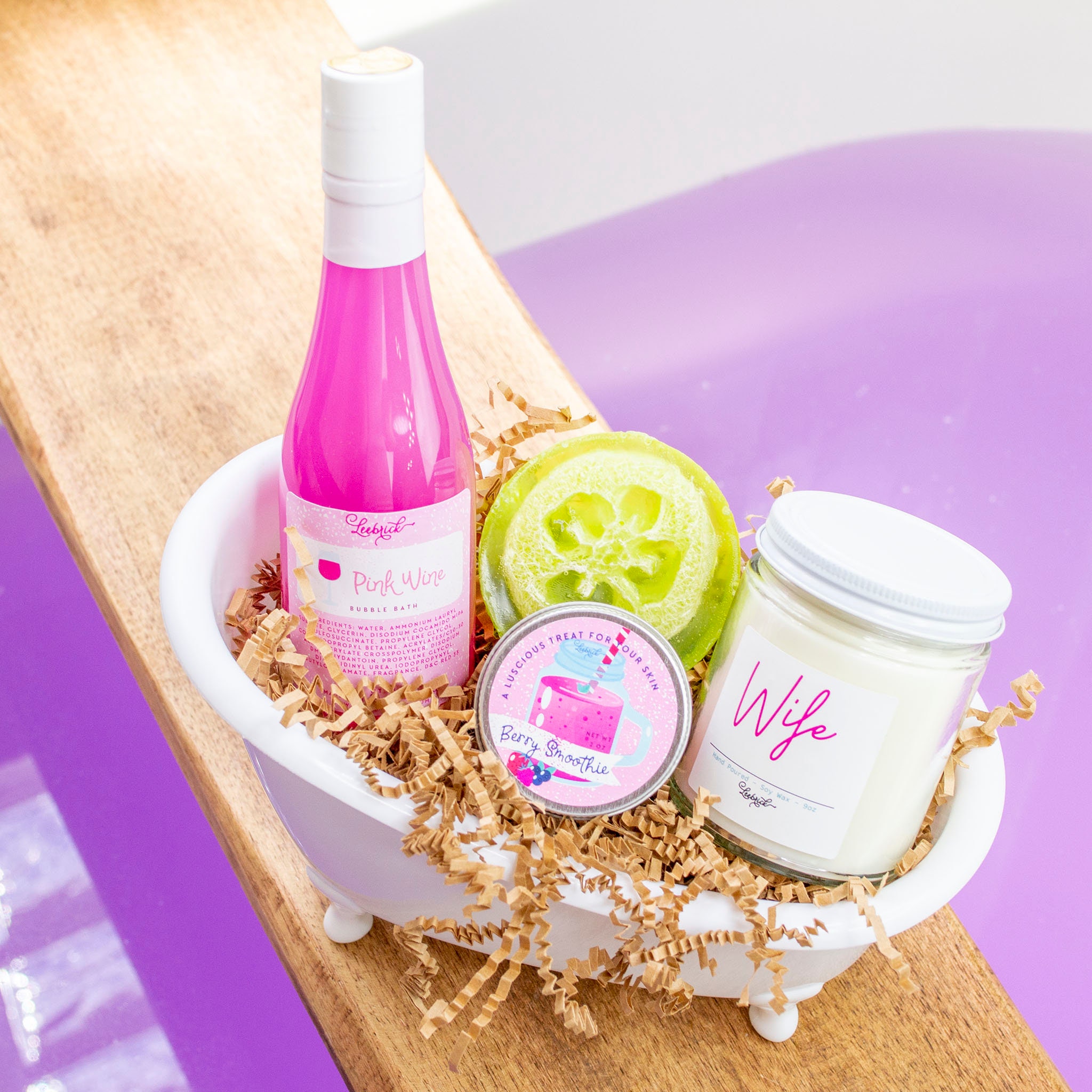 Wife Spa Bath Tub Gift Set Gift for Wife All Natural - Etsy