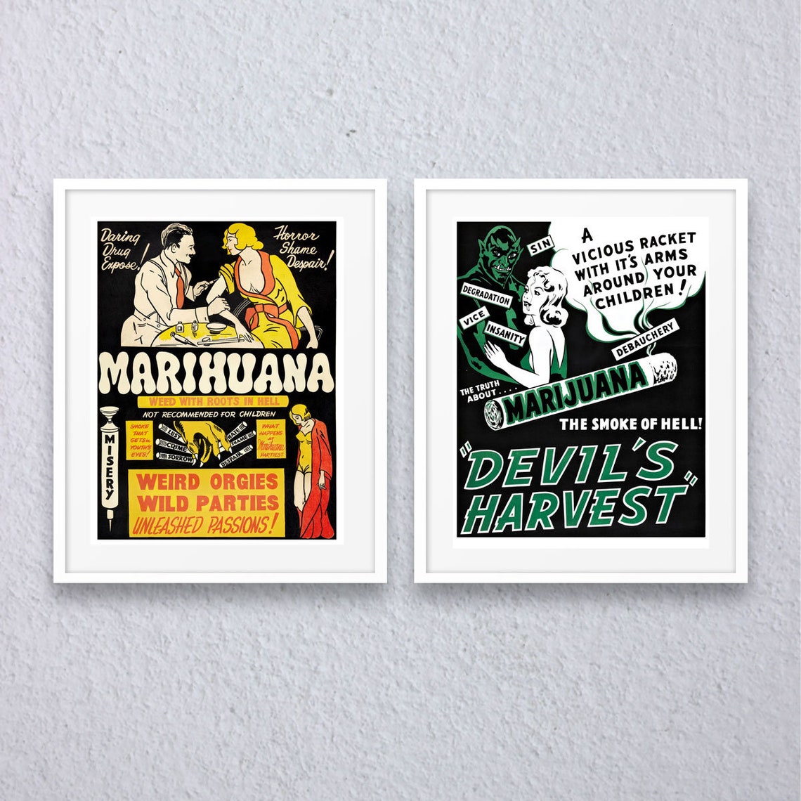 Vintage Marijuana Printable Poster Available as a Digital Download ...