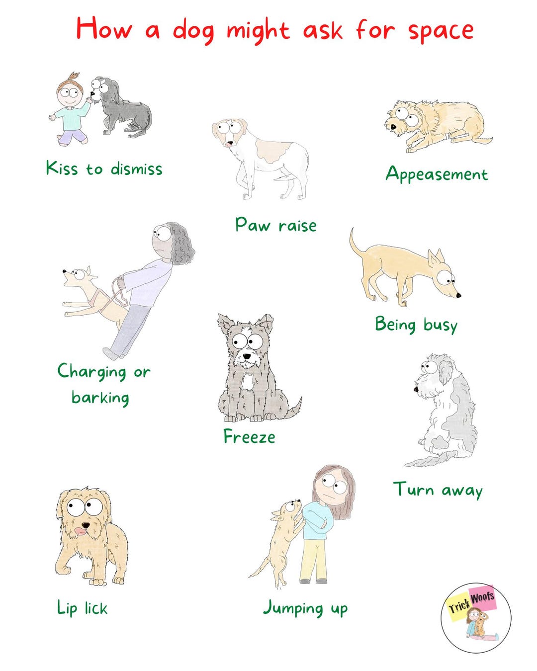 How a Dog Might Ask for Space - Etsy