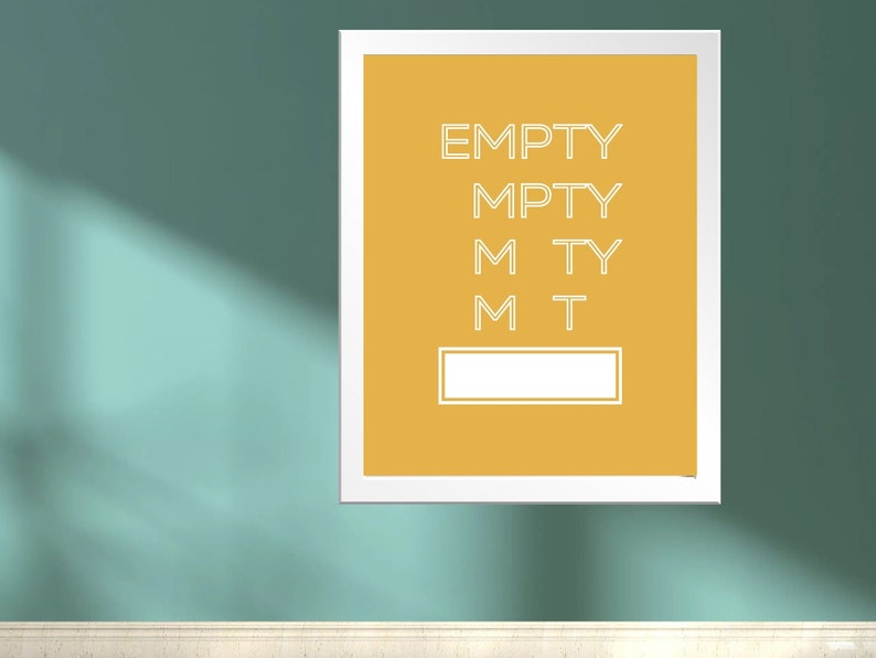 Empty Mpty Mty Mt Empty Wall Art Empty Digital Download - Etsy