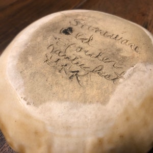 Vintage Nantucket Old Spouter Tiny Stoneware Pottery Dish With Fern ...