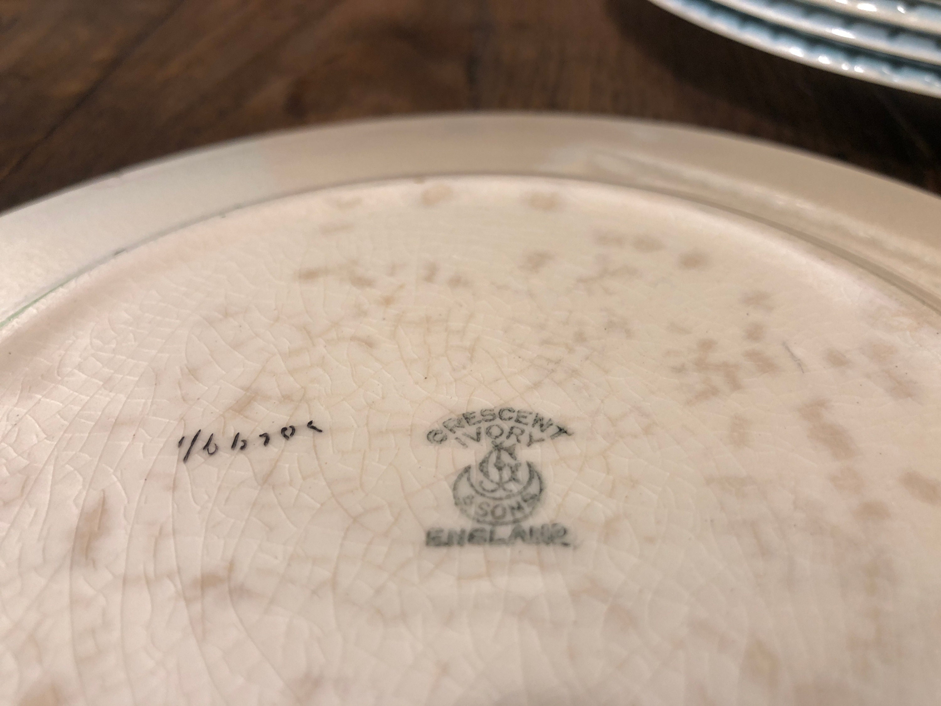 Vintage Set of 10 Crescent Ivory George Jones & Sons China Small Plates ...