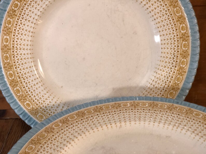 Vintage Set of 10 Crescent Ivory George Jones & Sons China Small Plates ...