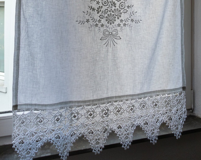 Greek Handmade Curtain - Traditional Cretan Motifs - Etsy
