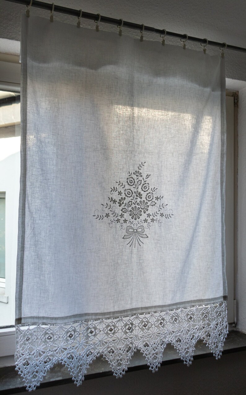 Greek Handmade Curtain Traditional Cretan Motifs - Etsy