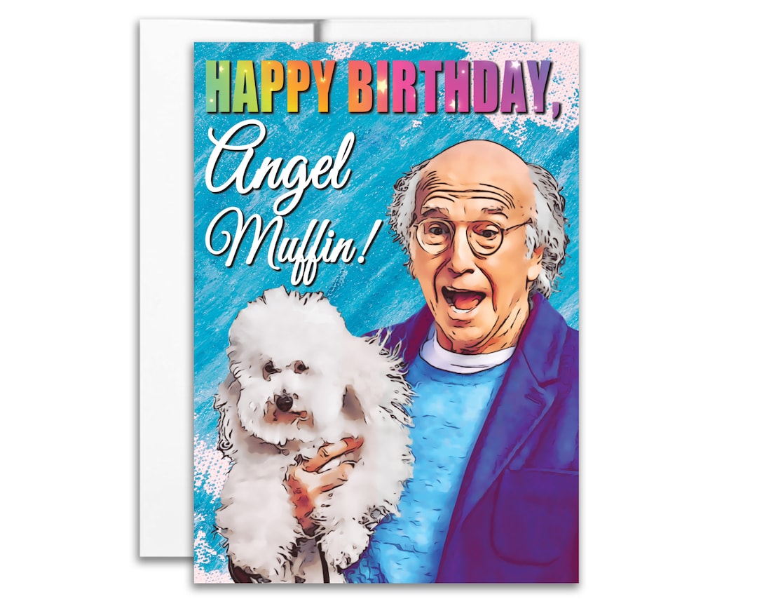 Happy Birthday Angel Muffin Card 5x7 Inch W/envelope - Etsy