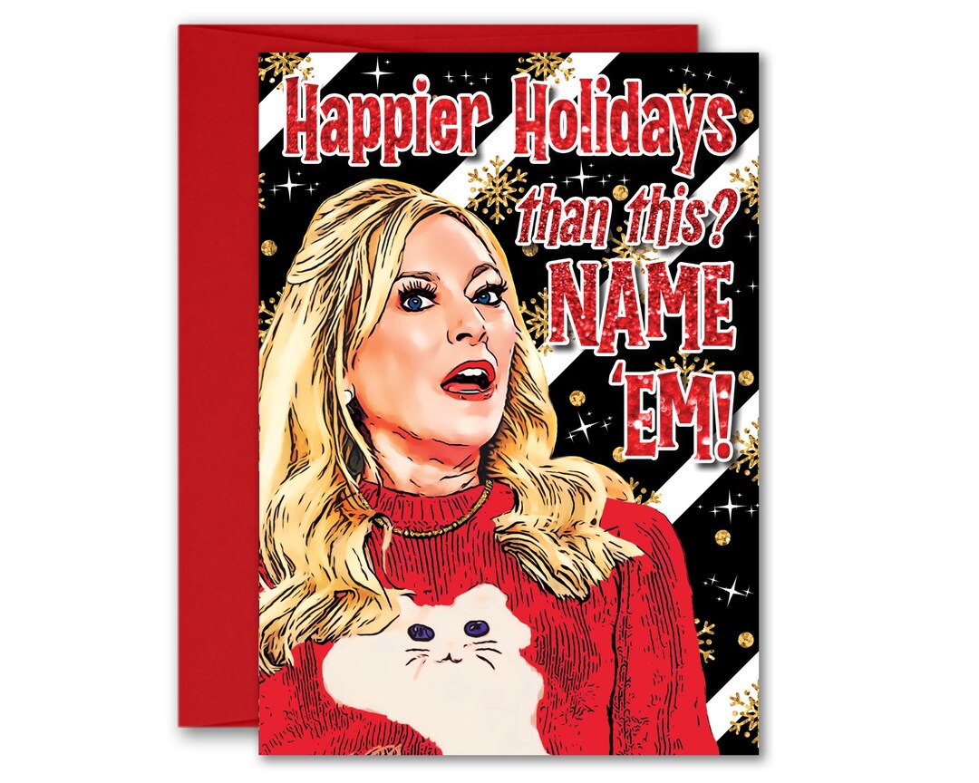 RHOBH Sutton Name 'em Holiday Christmas Hanukkah Greeting Card 5x7 ...