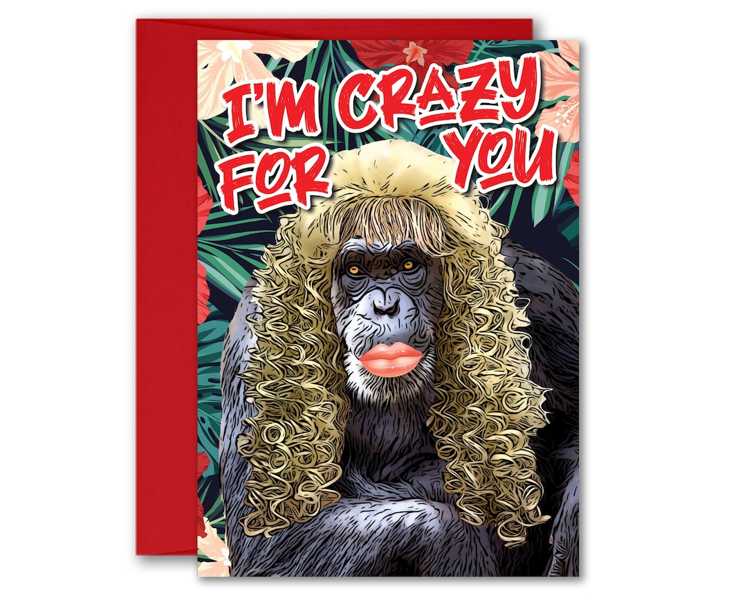 Chimp Crazy I'm Crazy for You Tonia Tonka Monkey Valentine's Day ...