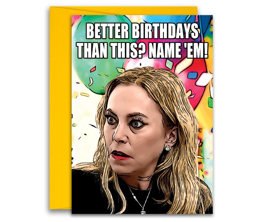 RHOBH Sutton Birthday Name 'em Card 5x7 Inches W/envelope - Etsy