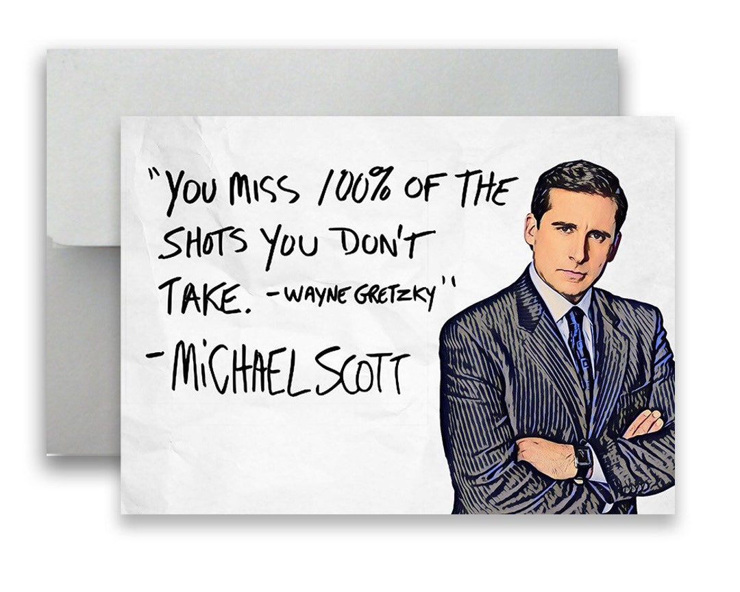 Michael Scott Wayne Gretzky Quote 5x7 Inch Flat Card Postcard W ...