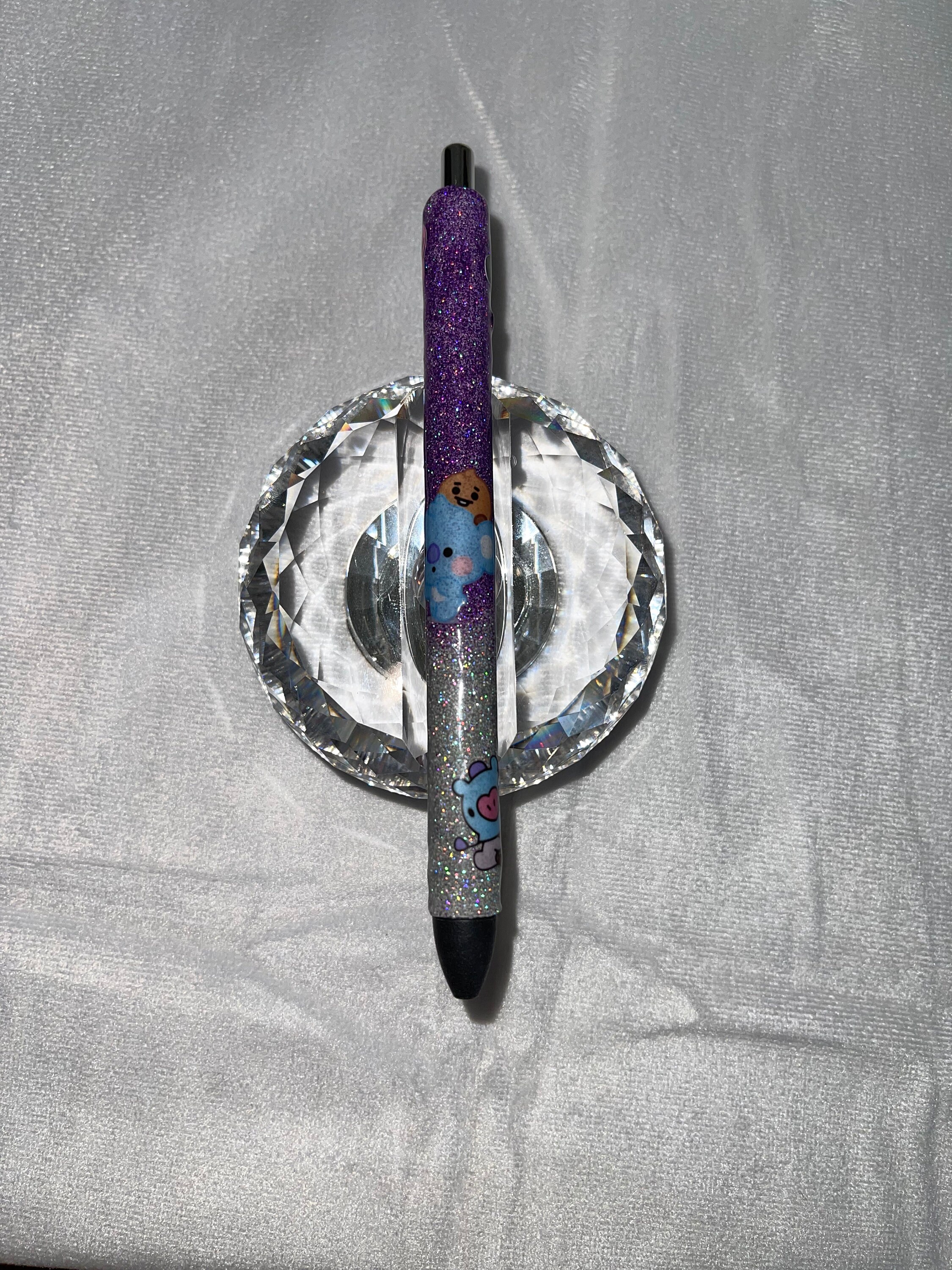 BTS Inspired Glittered Pen BT21 UV Resin Handmade - Etsy