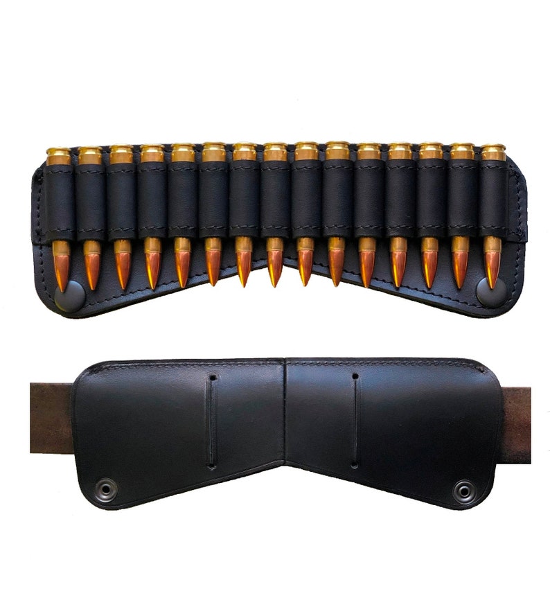 Leather Ammo Pouch, Rifle Ammo Wallet, Ammunition Carrier Cartridge ...