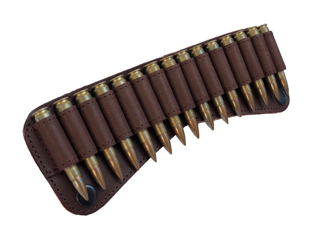 Leather Ammo Pouch, Rifle Ammo Wallet, Ammunition Carrier Cartridge ...
