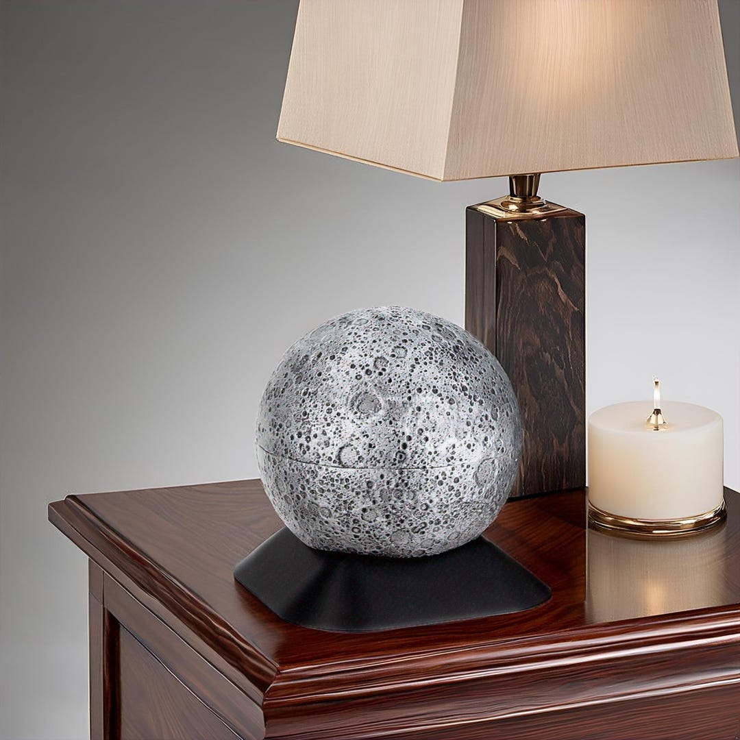 Moon Cremation Urn for Ashes Adult Size Cremation Urn Like a Moon ...