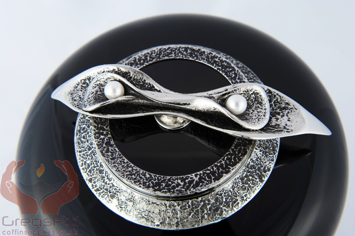 Exclusive Black Pearls Glass Cremation Urn for Adult Funeral | Etsy